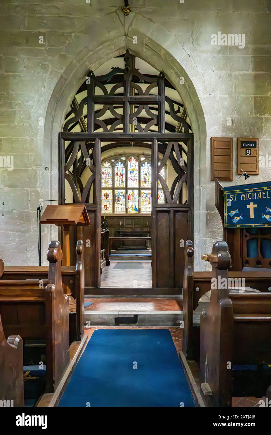 Baddesley Clinton Historical Church Interior, Warwickshire, England, UK ...