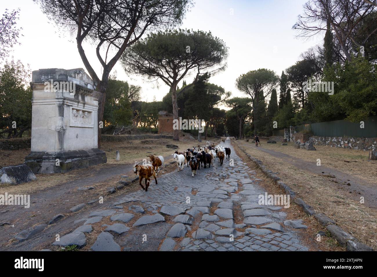 A Roman-era highway. The Via Appia Antica, the earliest road built by the ancient Romans, has ...