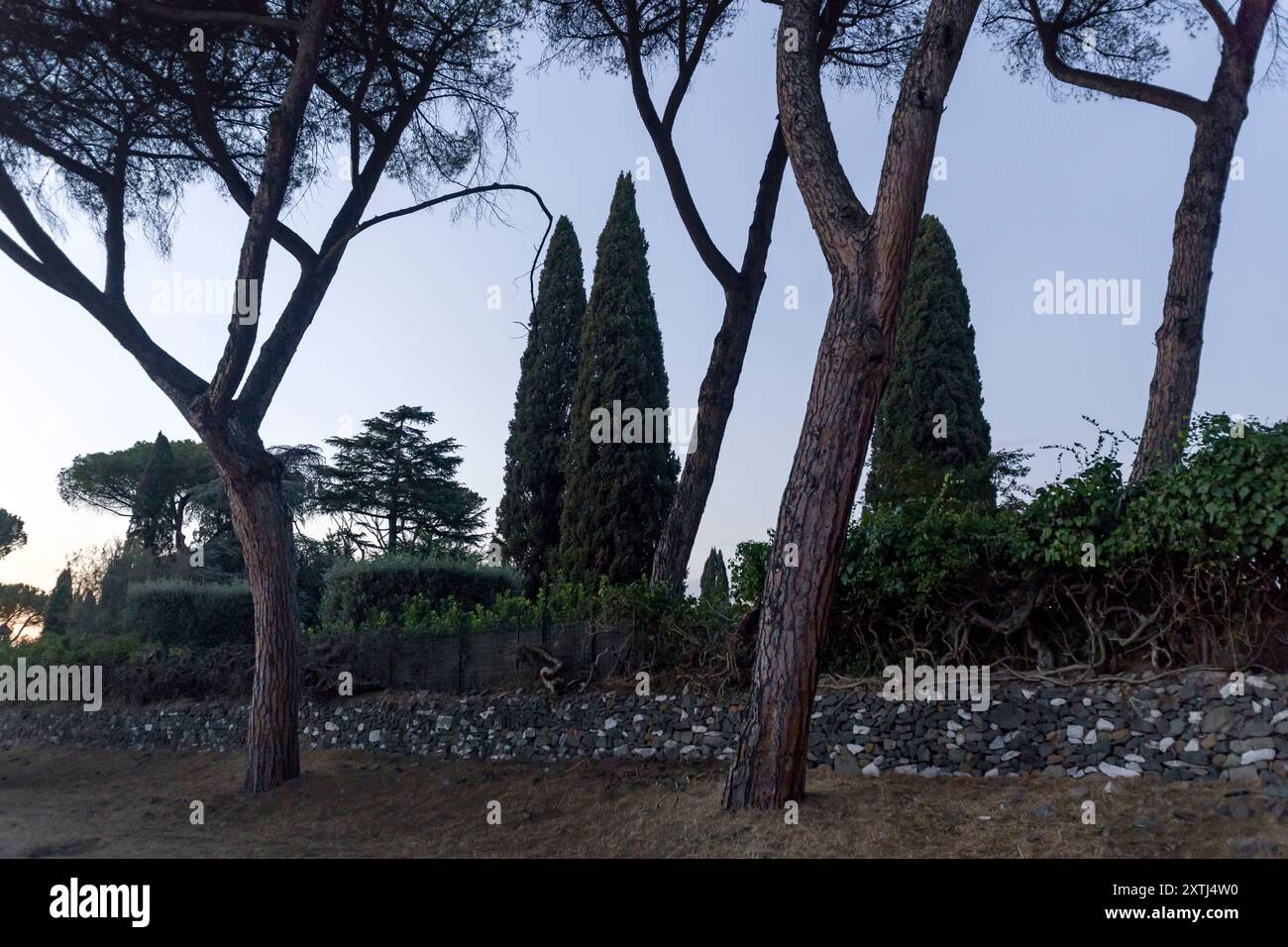 A Roman-era highway. The Via Appia Antica, the earliest road built by ...