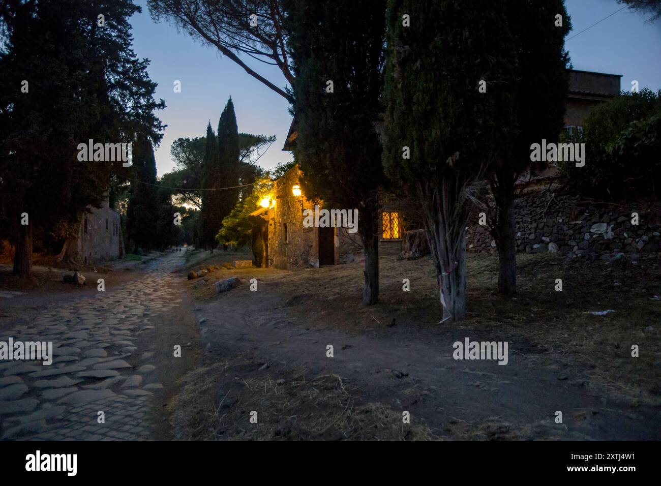 A Roman-era highway. The Via Appia Antica, the earliest road built by ...