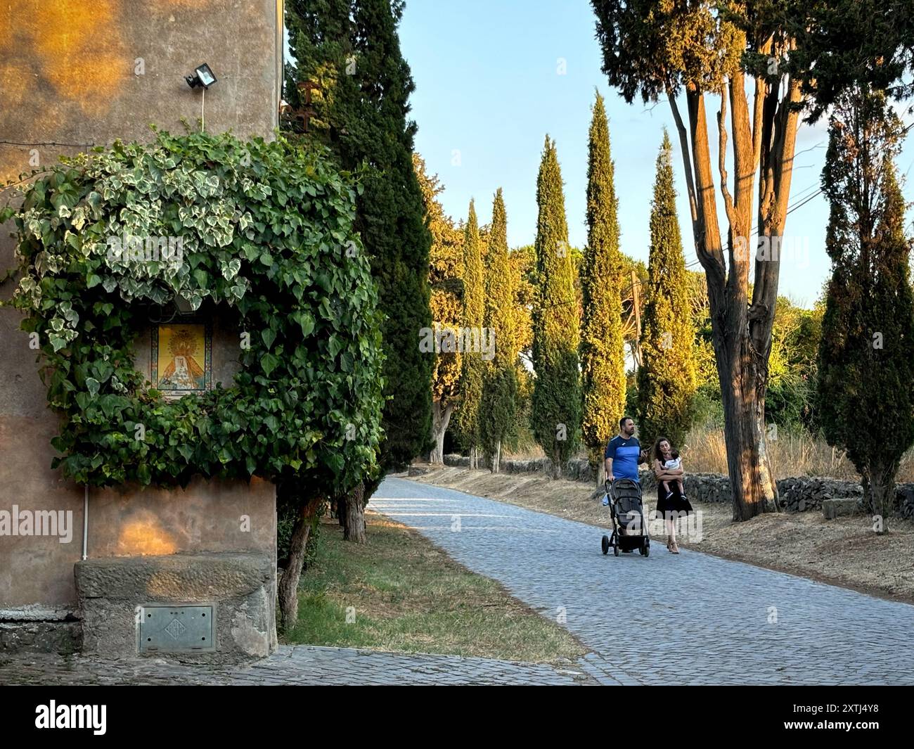 A Roman-era highway. The Via Appia Antica, the earliest road built by ...