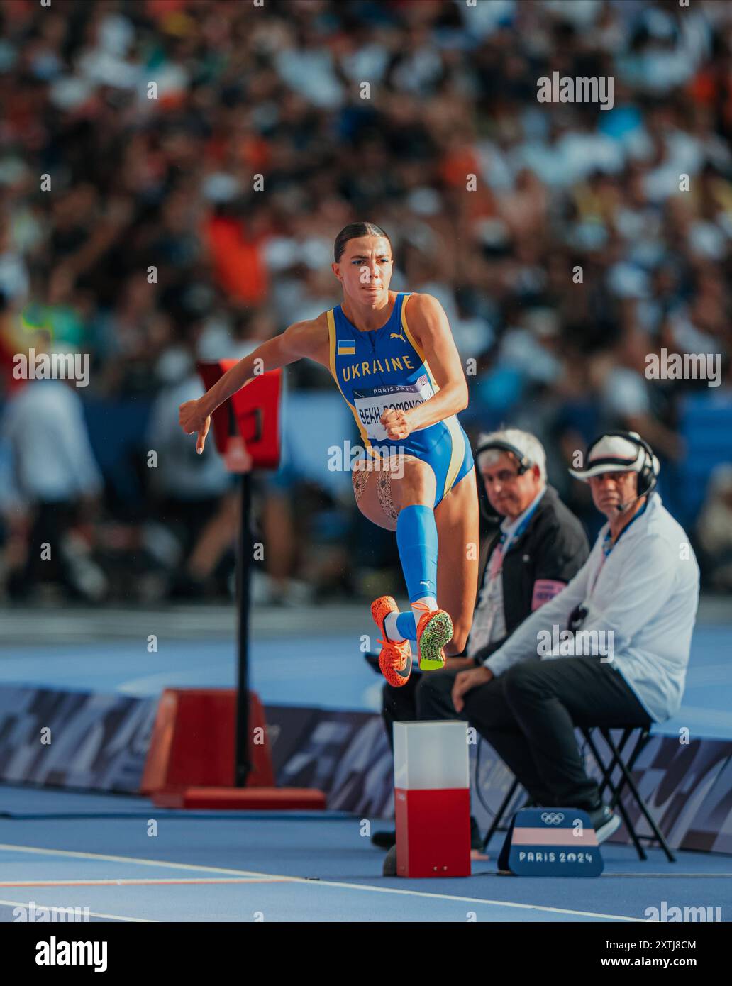Maryna BEKH-ROMANCHUK participating in the Triple Jump at the Paris ...
