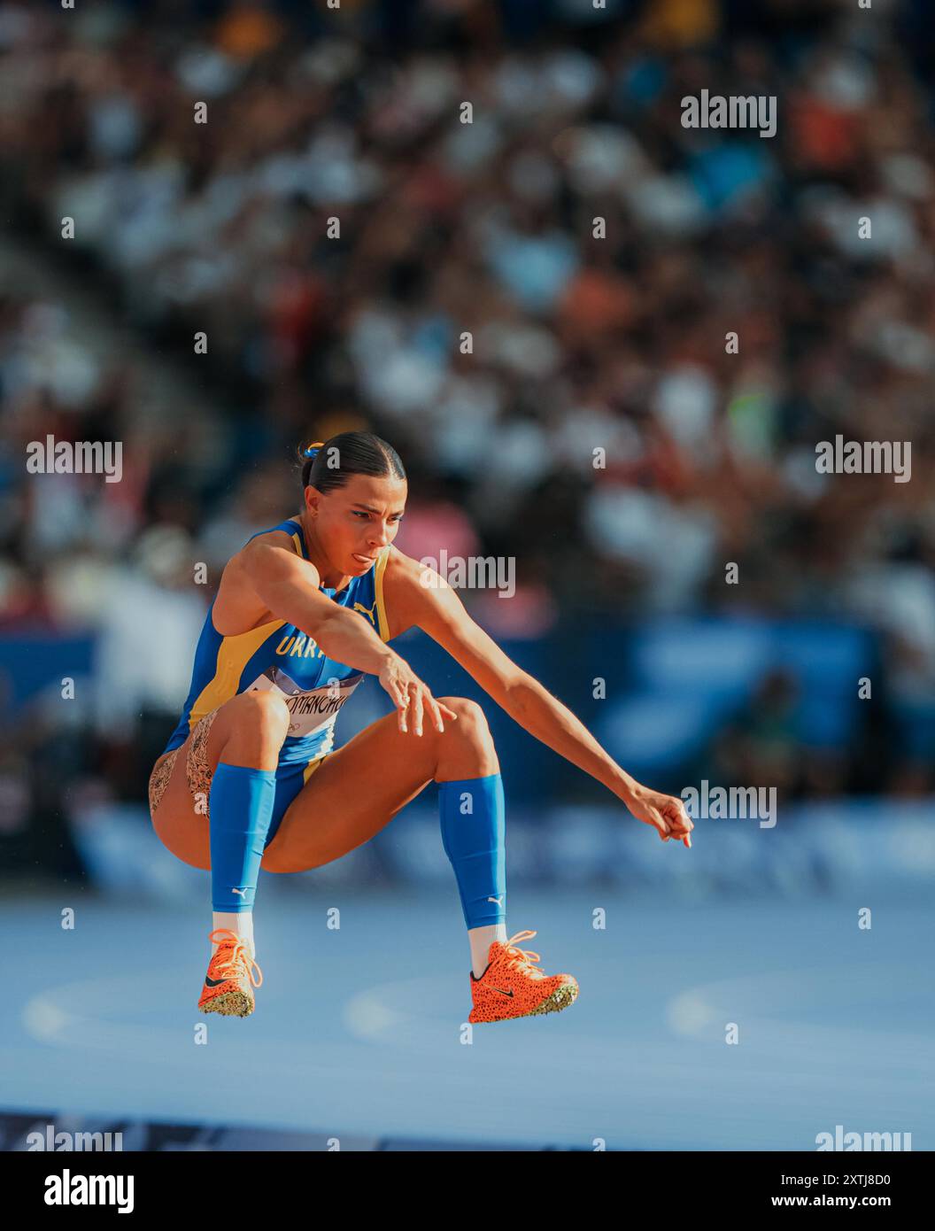 Maryna BEKH-ROMANCHUK participating in the Triple Jump at the Paris ...