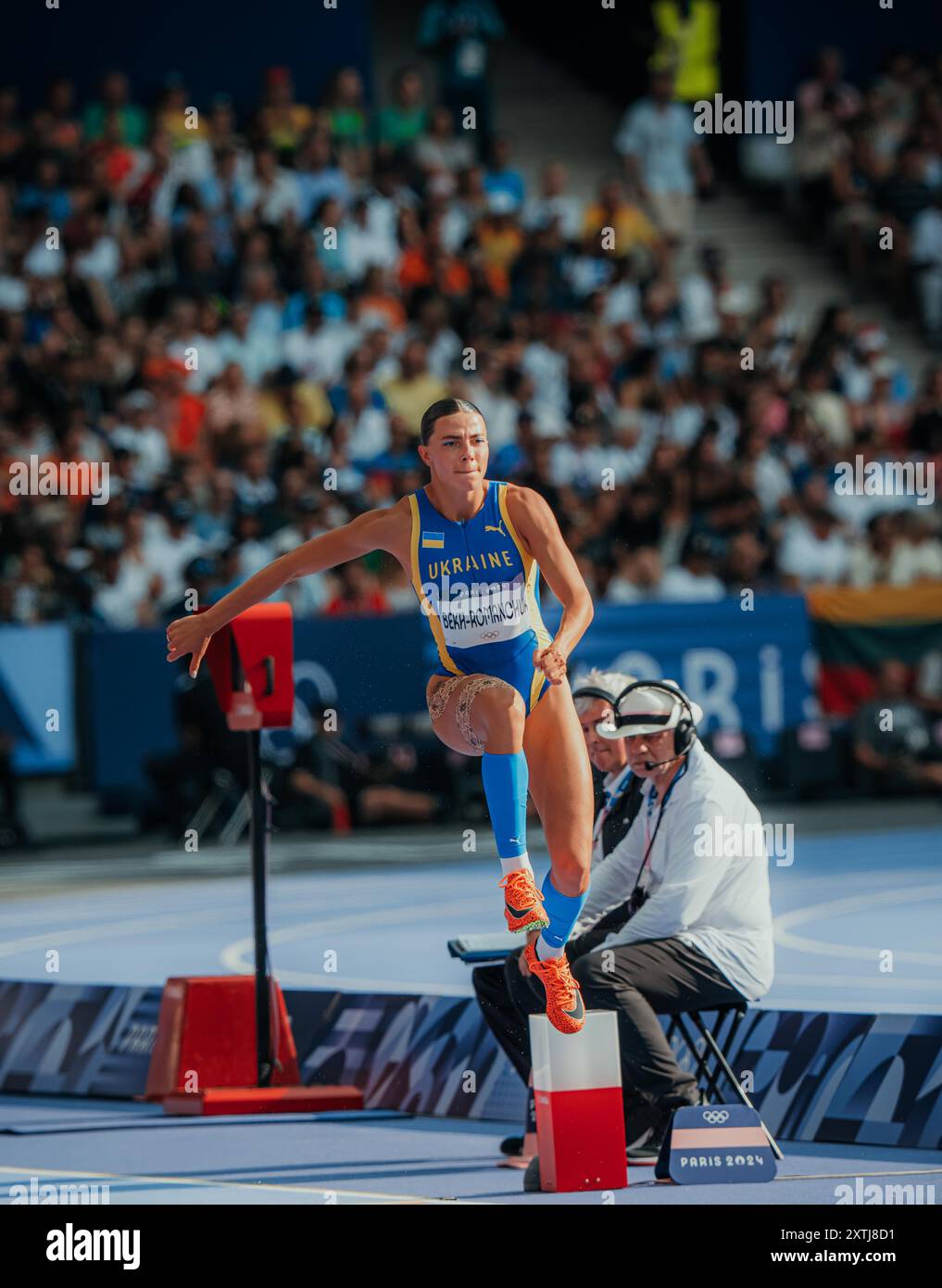 Maryna BEKH-ROMANCHUK participating in the Triple Jump at the Paris ...