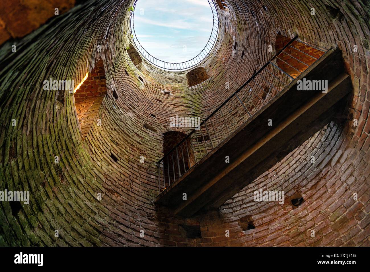 Czersk, Poland - July 15, 2024: Eastern Tower inner rounded structure ...