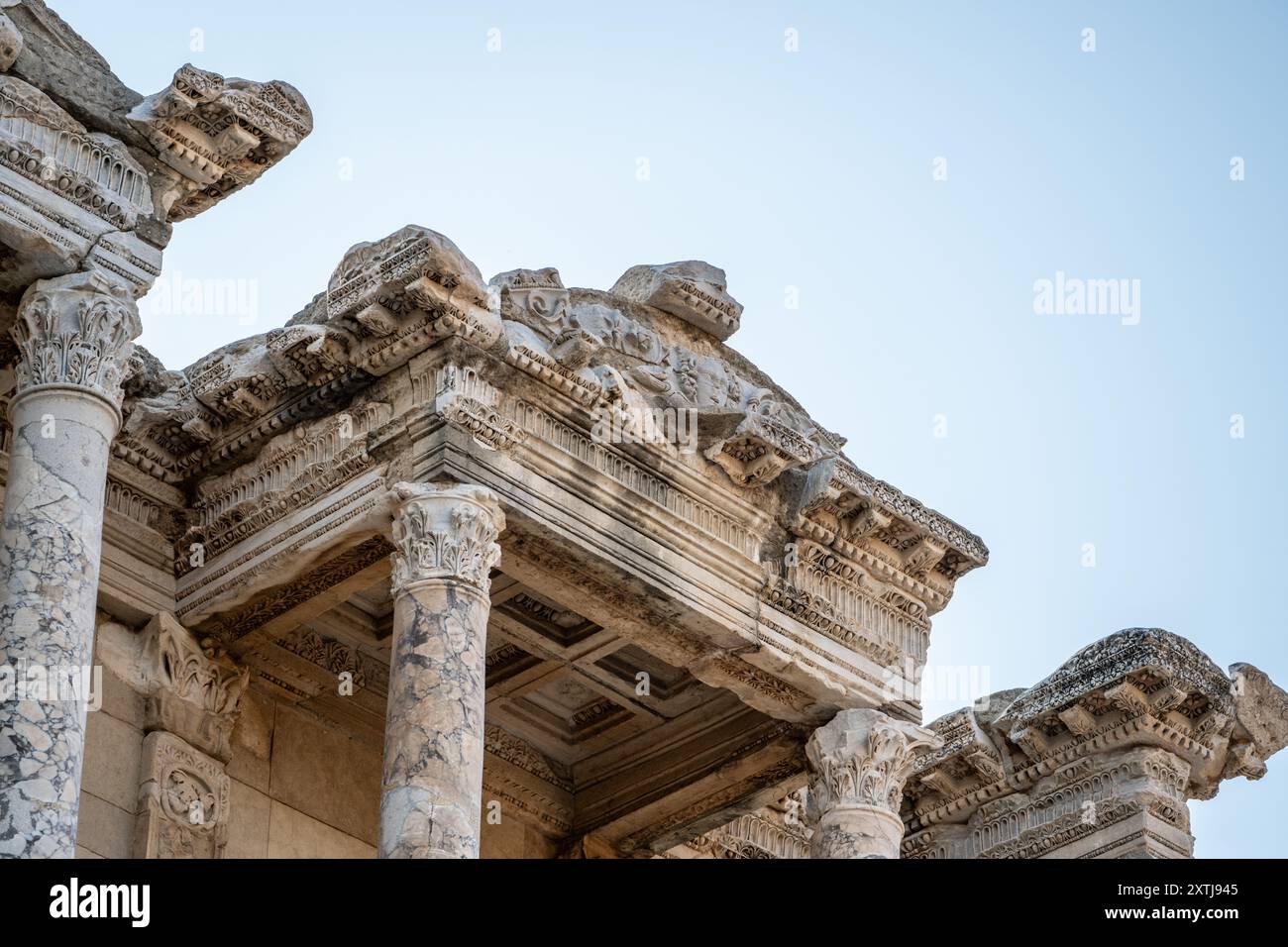 Celsus library in the Ancient City of Ephesus with its magnificent view ...