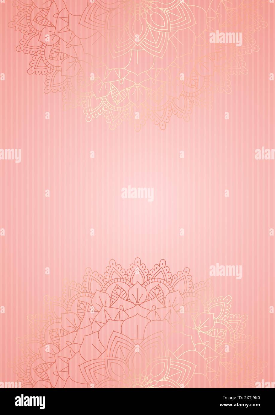 Decorative background with a rose gold mandala design Stock Vector ...