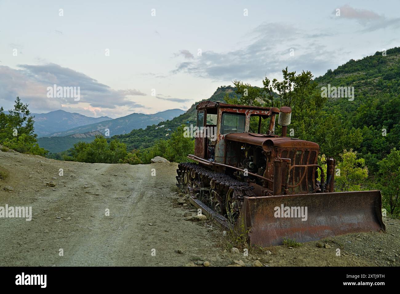 Rusty excavator in the national park Hotova Dangell Stock Photo - Alamy