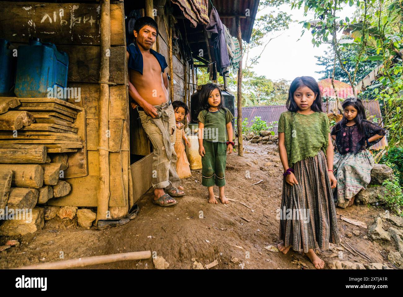 Quiché family, Sanuch village, Lancetillo, La Parroquia, Reyna area ...