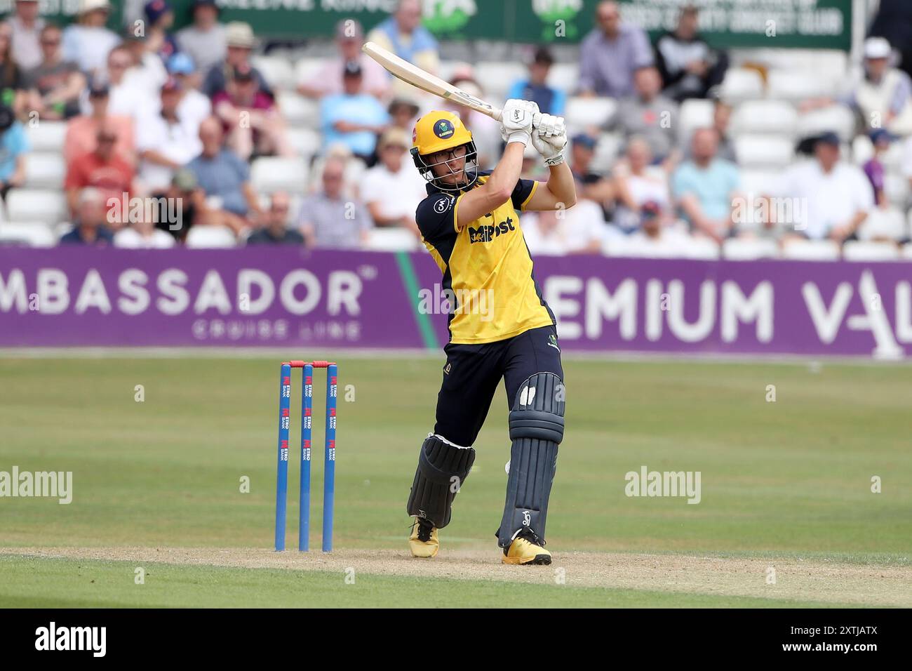 Asa Tribe in batting action for Glamorgan during Essex vs Glamorgan, Metro Bank One-Day Cup ...