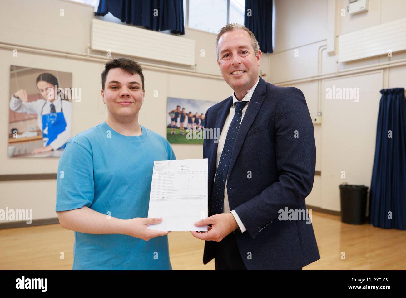 PIXELATION BY PA PICTURE DESK Education Minister Paul Given with Adam ...