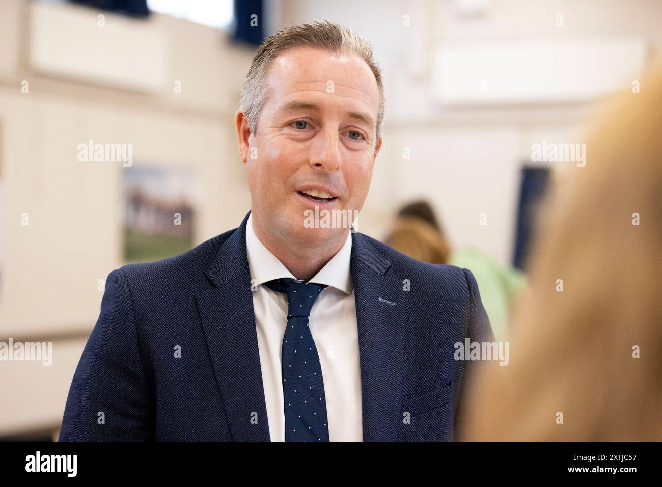 Education Minister Paul Given speaking with media, joins students at ...