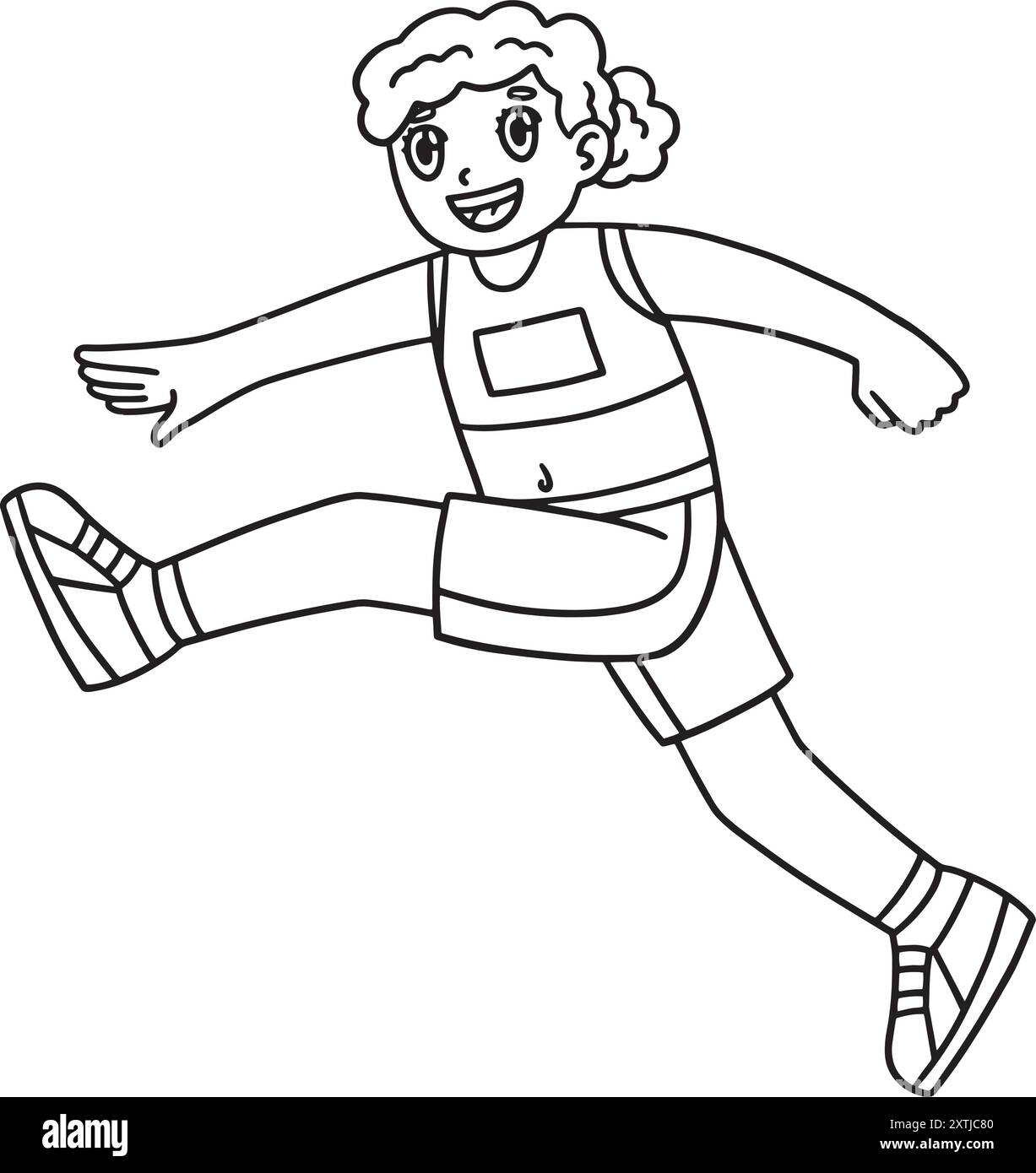 Track and Field Female High Jumping Isolated Stock Vector Image & Art ...