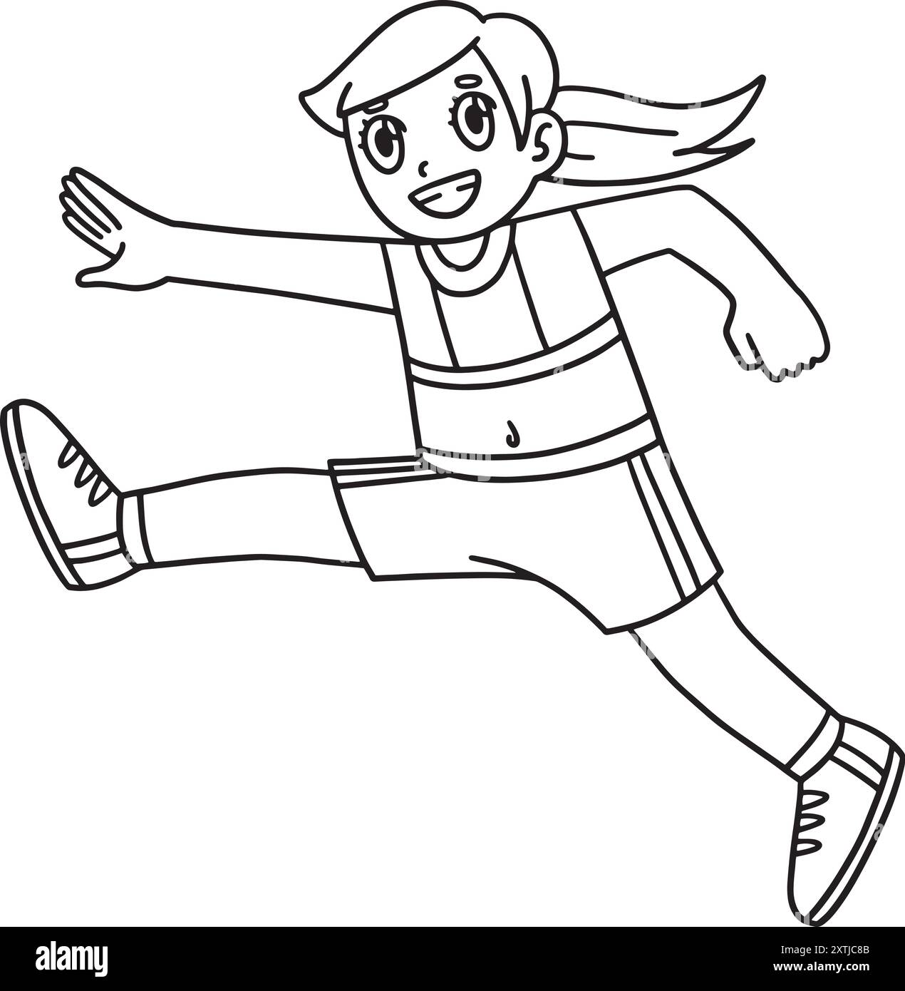 Track and Field Female High Jumping Isolated Stock Vector Image & Art ...