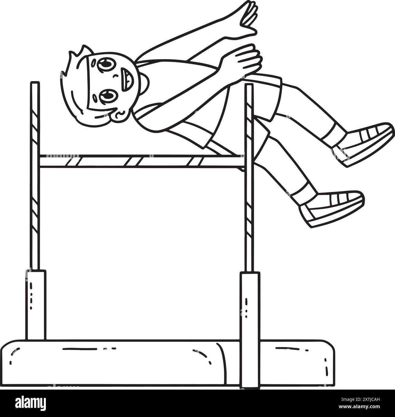 Track and Field Athlete High Jump Isolated Stock Vector Image & Art - Alamy