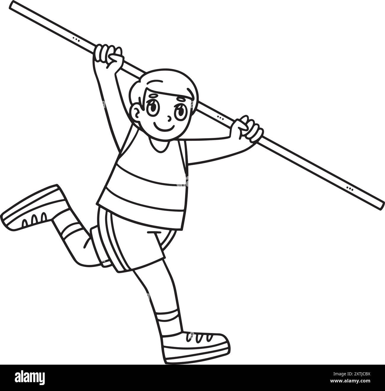 Track and Field Athlete with a Pole Isolated Stock Vector Image & Art ...