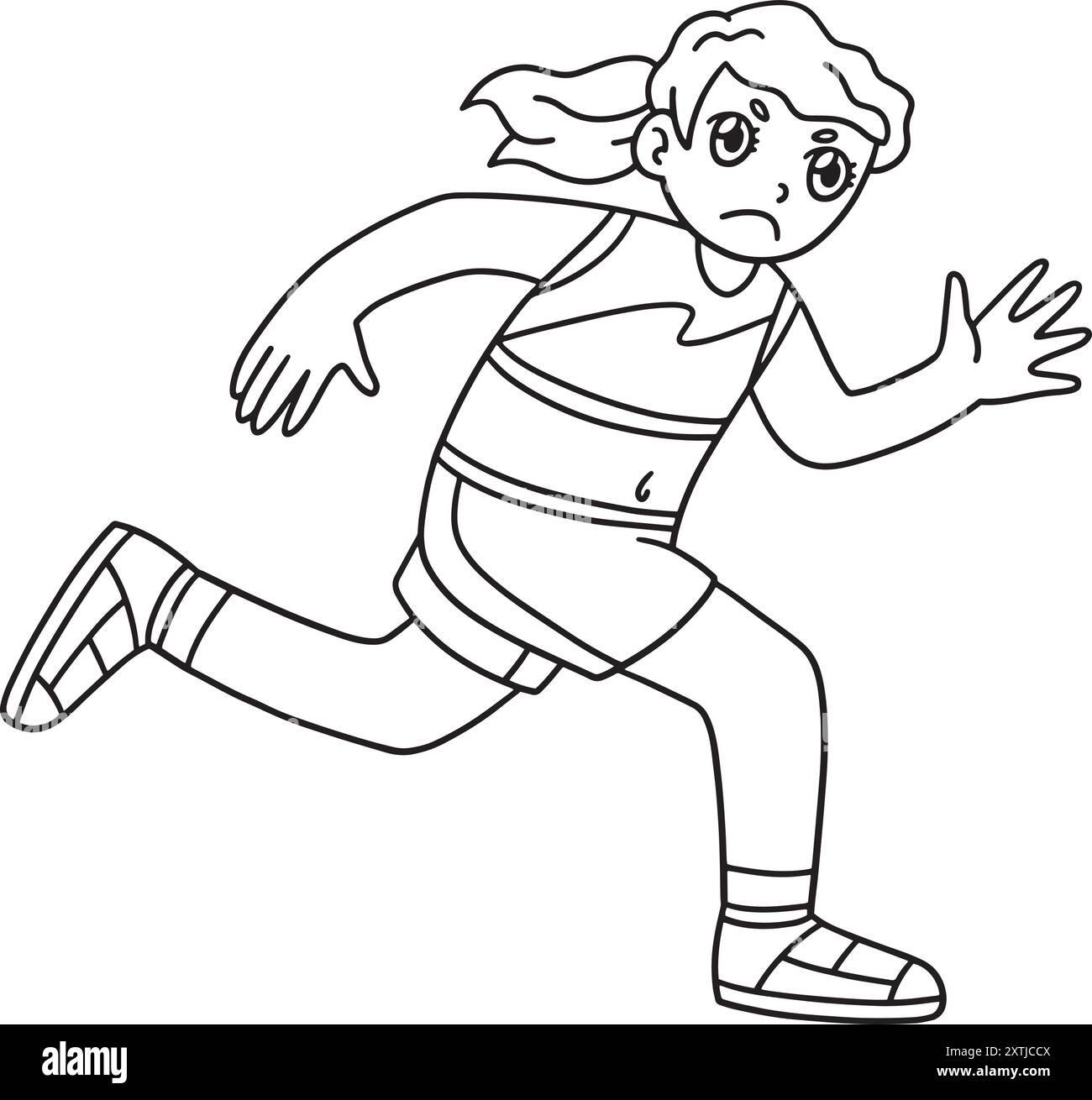 Track and Field Female Athlete Running Isolated Stock Vector Image ...