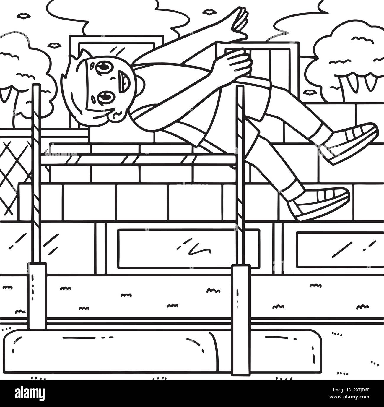 Kids jump high Stock Vector Images - Alamy