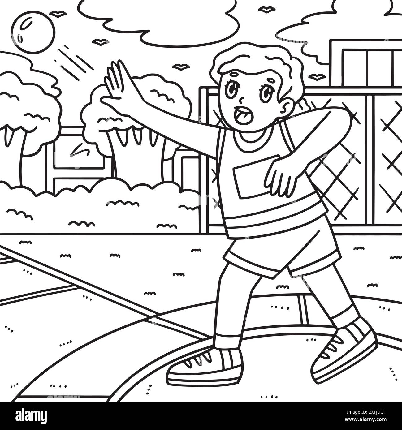 Track and Field Female Putting the Shot Coloring Stock Vector Image ...