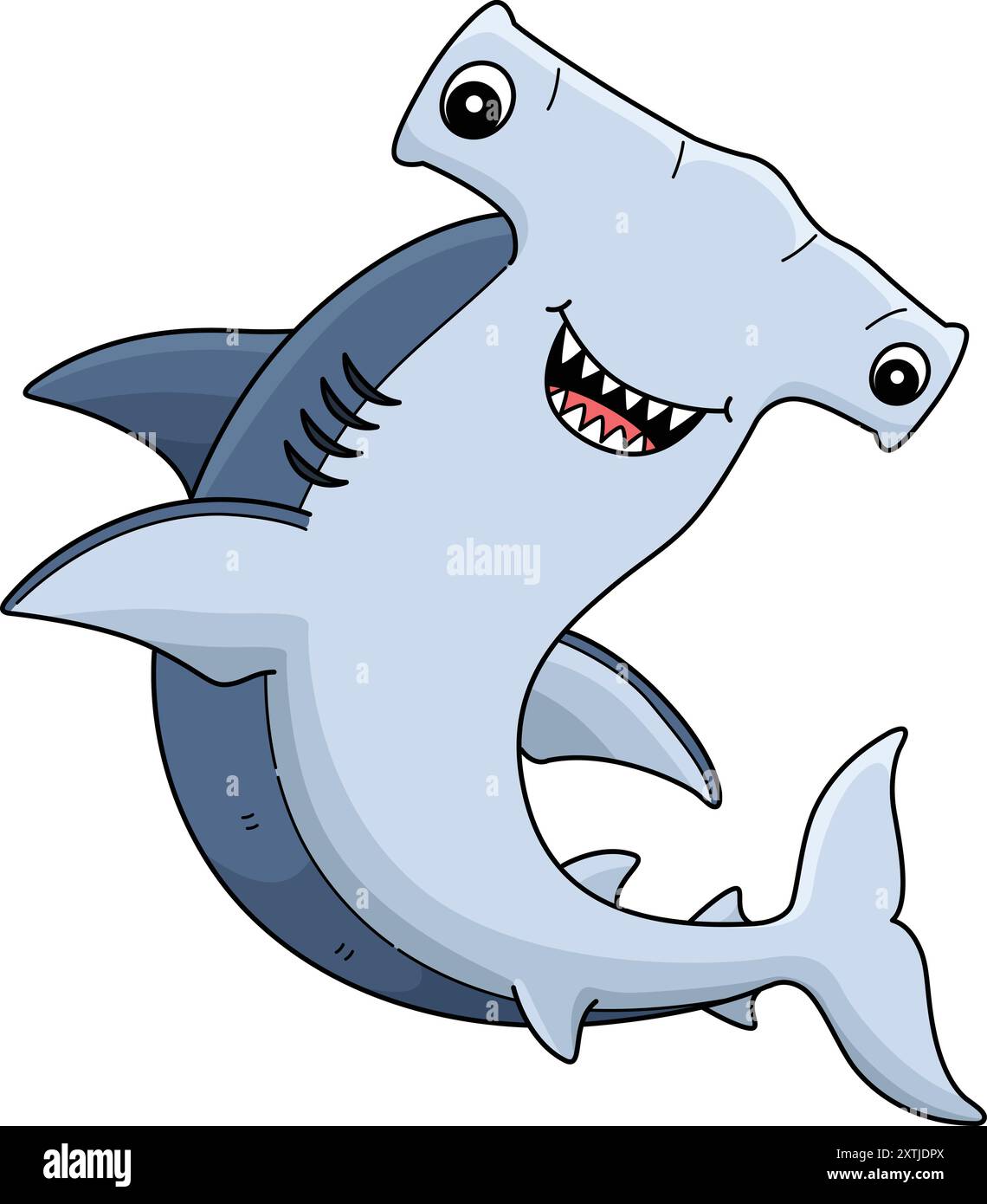 Hammerhead Shark Cartoon Colored Clipart Stock Vector Image & Art - Alamy