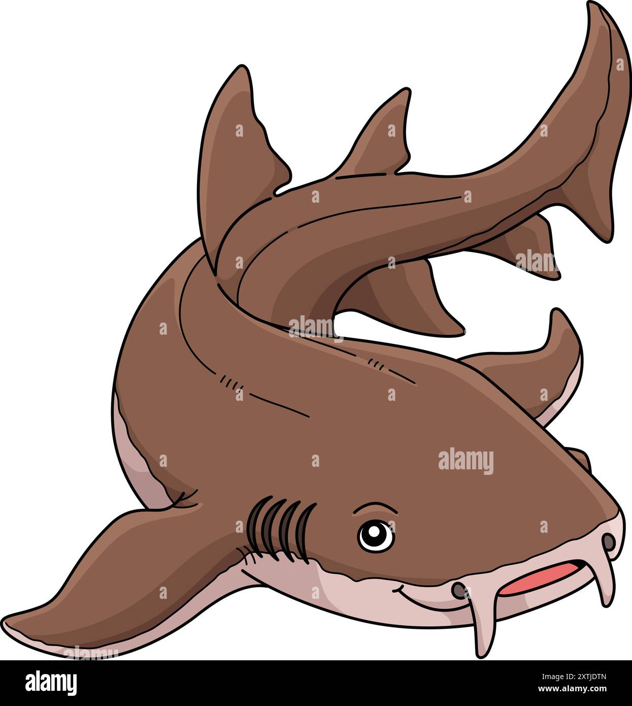 Nurse Shark Cartoon Colored Clipart Illustration Stock Vector Image & Art - Alamy