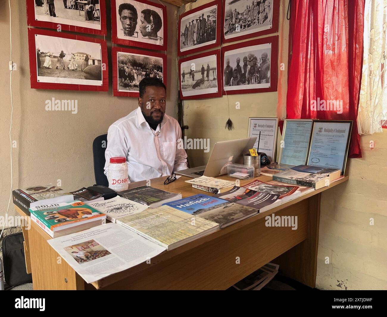 Swakopmund, Namibia. 04th Aug, 2024. Activist Laidlaw Peringanda (49 ...
