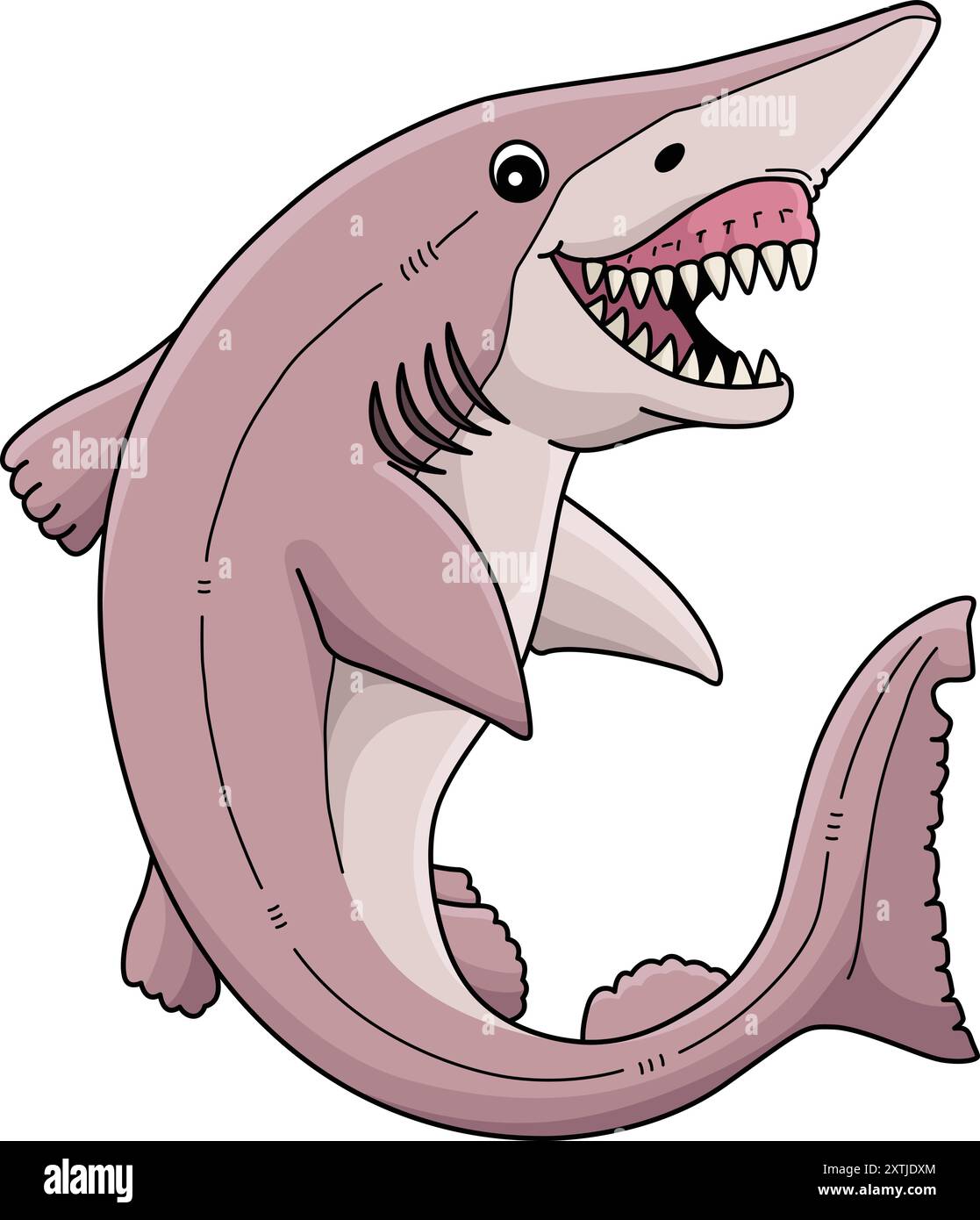 Goblin Shark Cartoon Colored Clipart Illustration Stock Vector Image & Art - Alamy