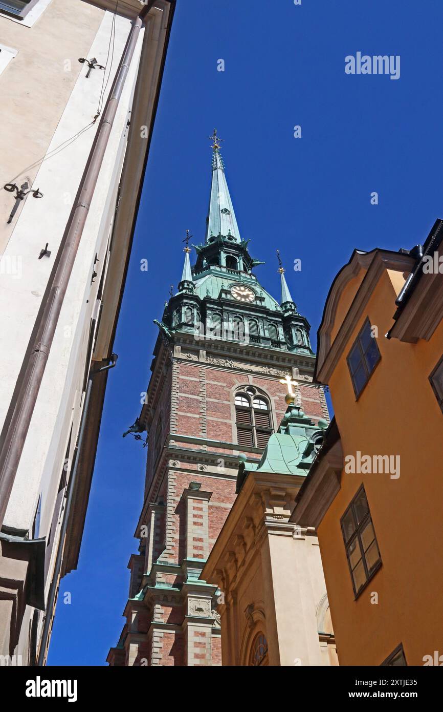 Spire of St Gertrude, German Church, Stockholm Stock Photo - Alamy