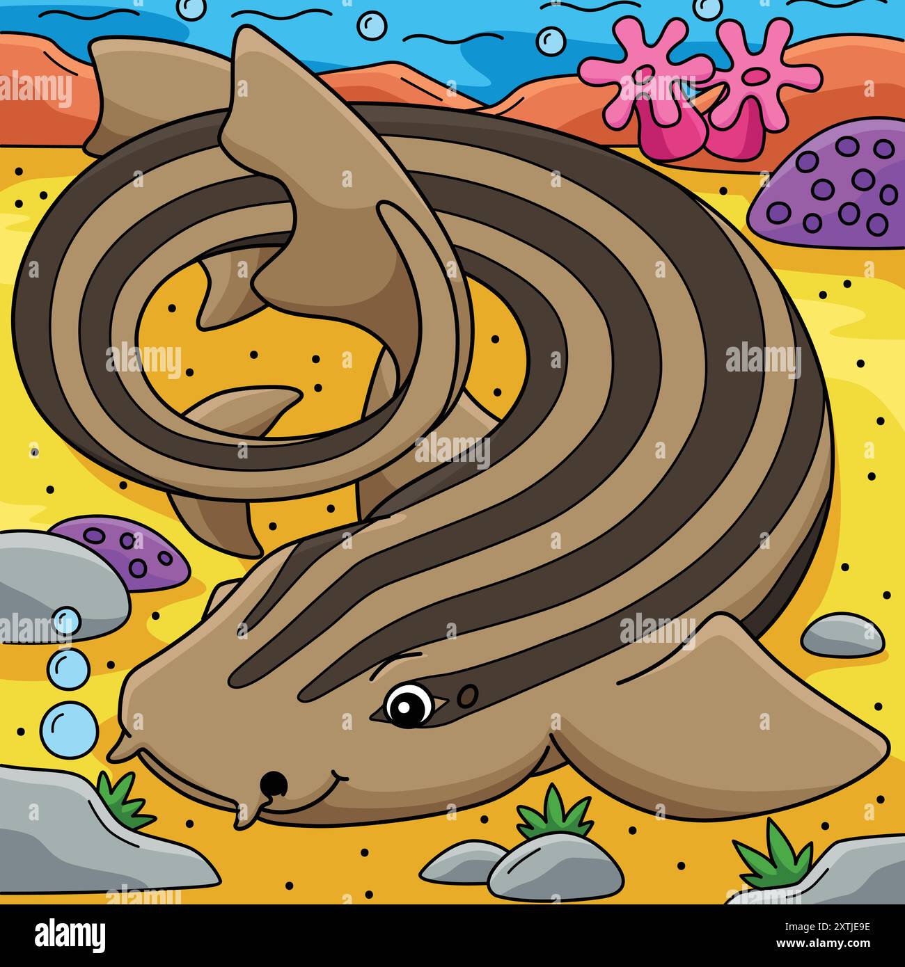 Pyjama Shark Colored Cartoon Illustration Stock Vector Image & Art - Alamy