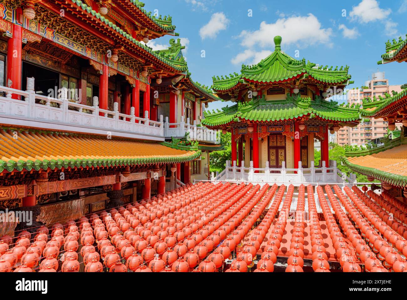 Scenic colorful view of Sanfeng Temple in Kaohsiung, Taiwan Stock Photo ...