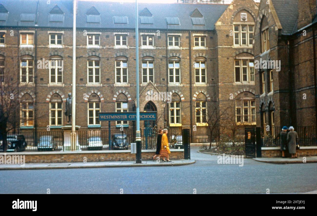 Exterior of Westminster City School, Palace Street, London SW1 in 1965 ...