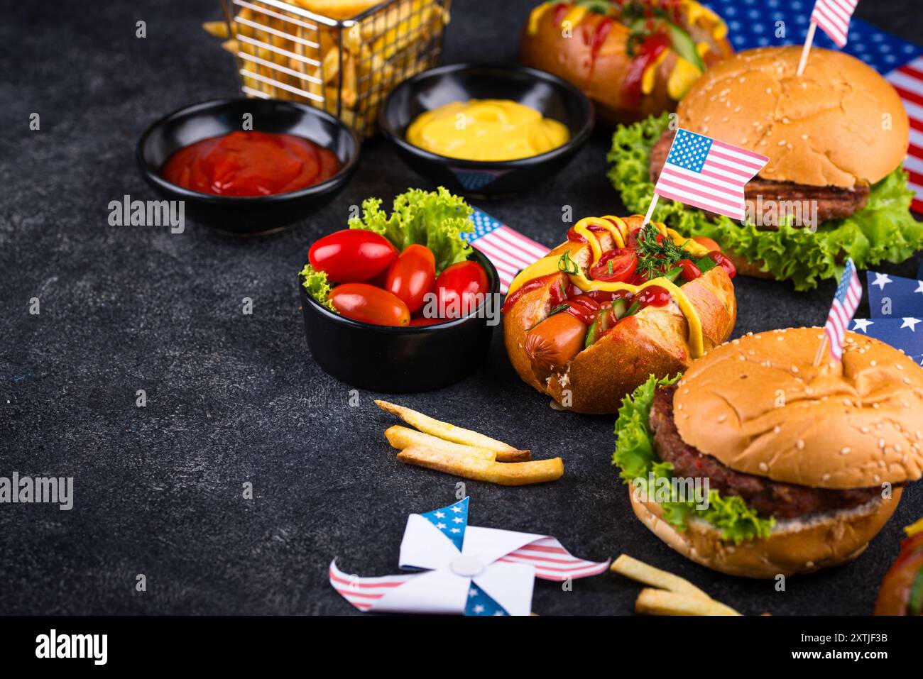 Traditional American food for celebrating July 4 Independence Day Stock ...