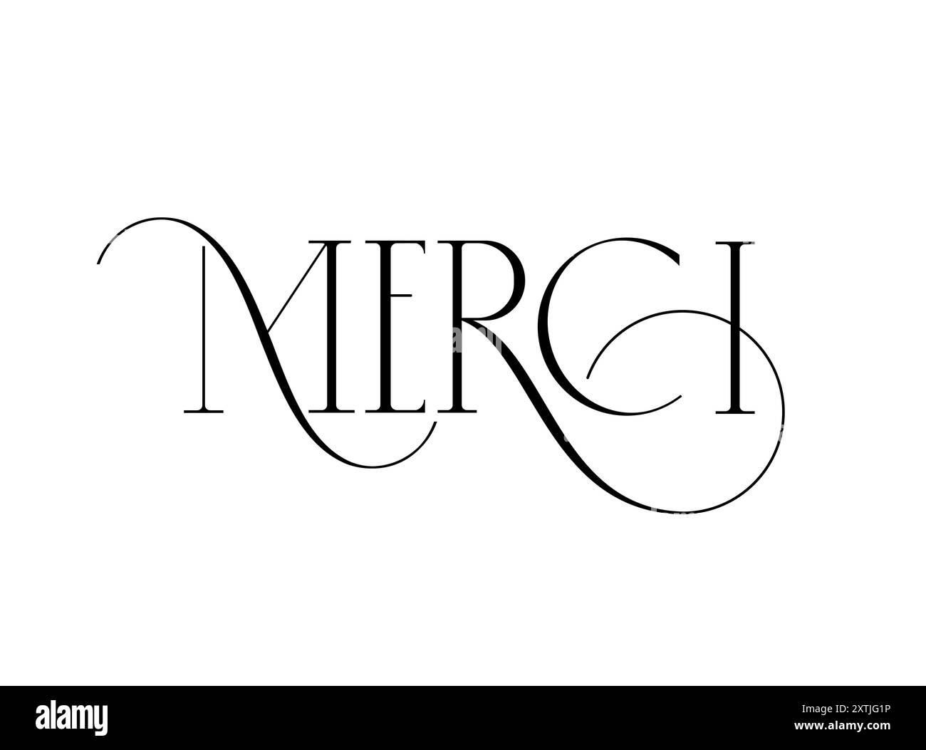 Thank you note in french Black and White Stock Photos & Images - Alamy