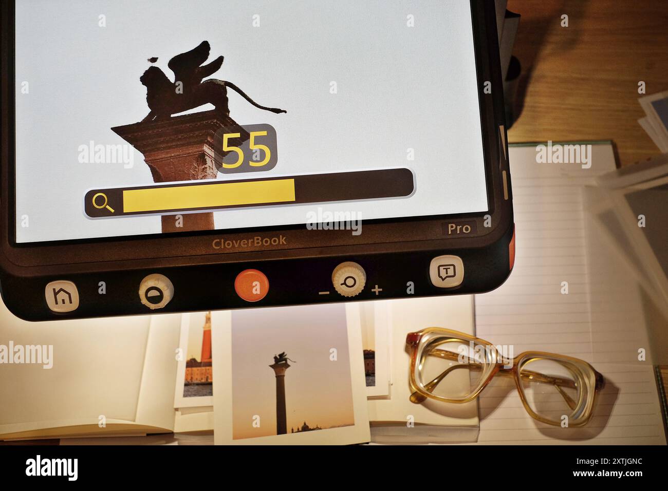 Digital picture enlargement using a low vision reading aid, a camera ...