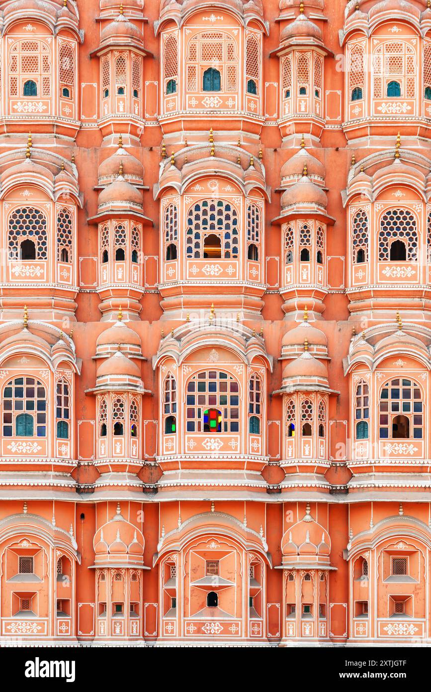 Amazing windows of the Hawa Mahal (Palace of Winds), Jaipur Stock Photo ...