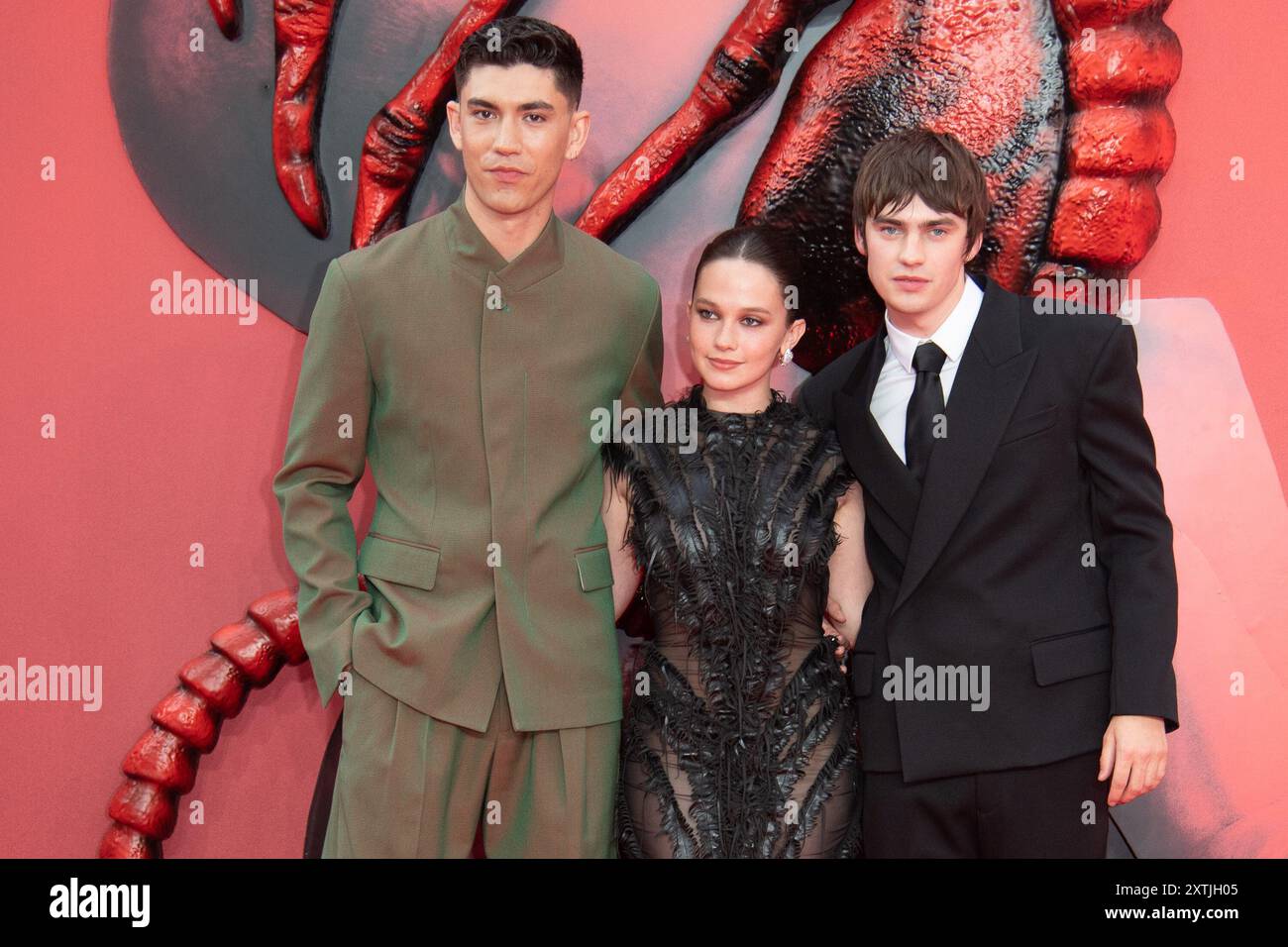 London, UK. 14 Aug, 2024. Pictured: (L-R) - Cast members Archie Renaux ...