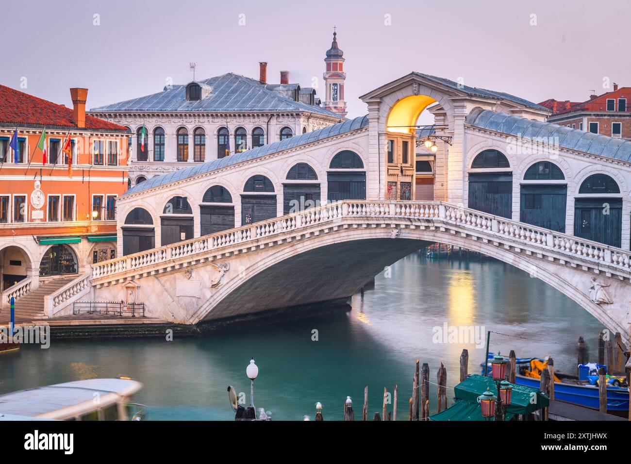 Venice, Italy at the Rialto Bridge over the Grand Canal Stock Photo - Alamy