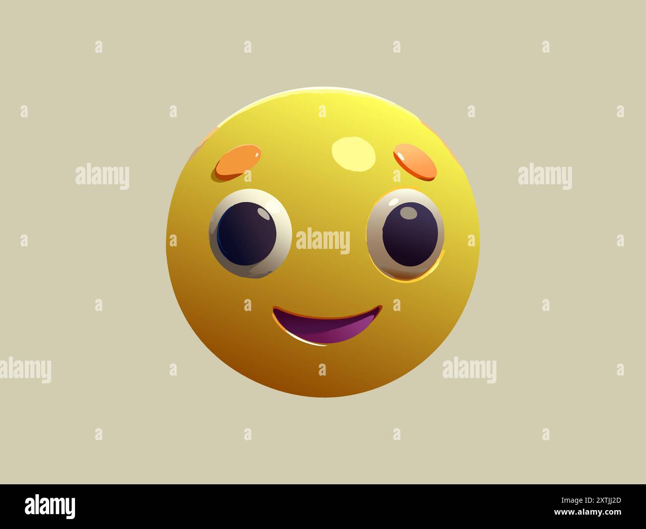 3d rendering happy smiley Stock Vector Images - Alamy