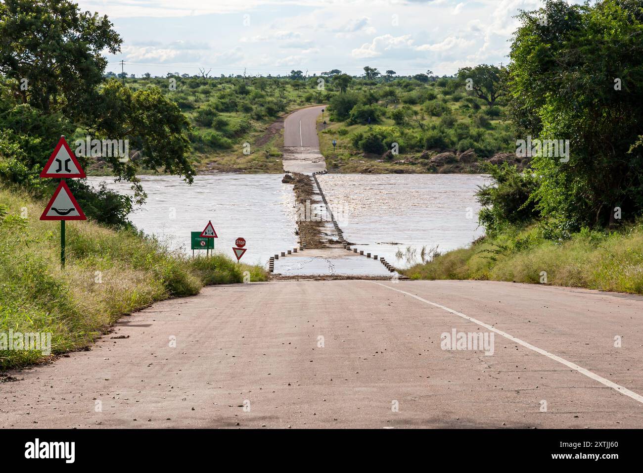 South Africa, Kruger National Park, Crocodile bridge entrance during ...