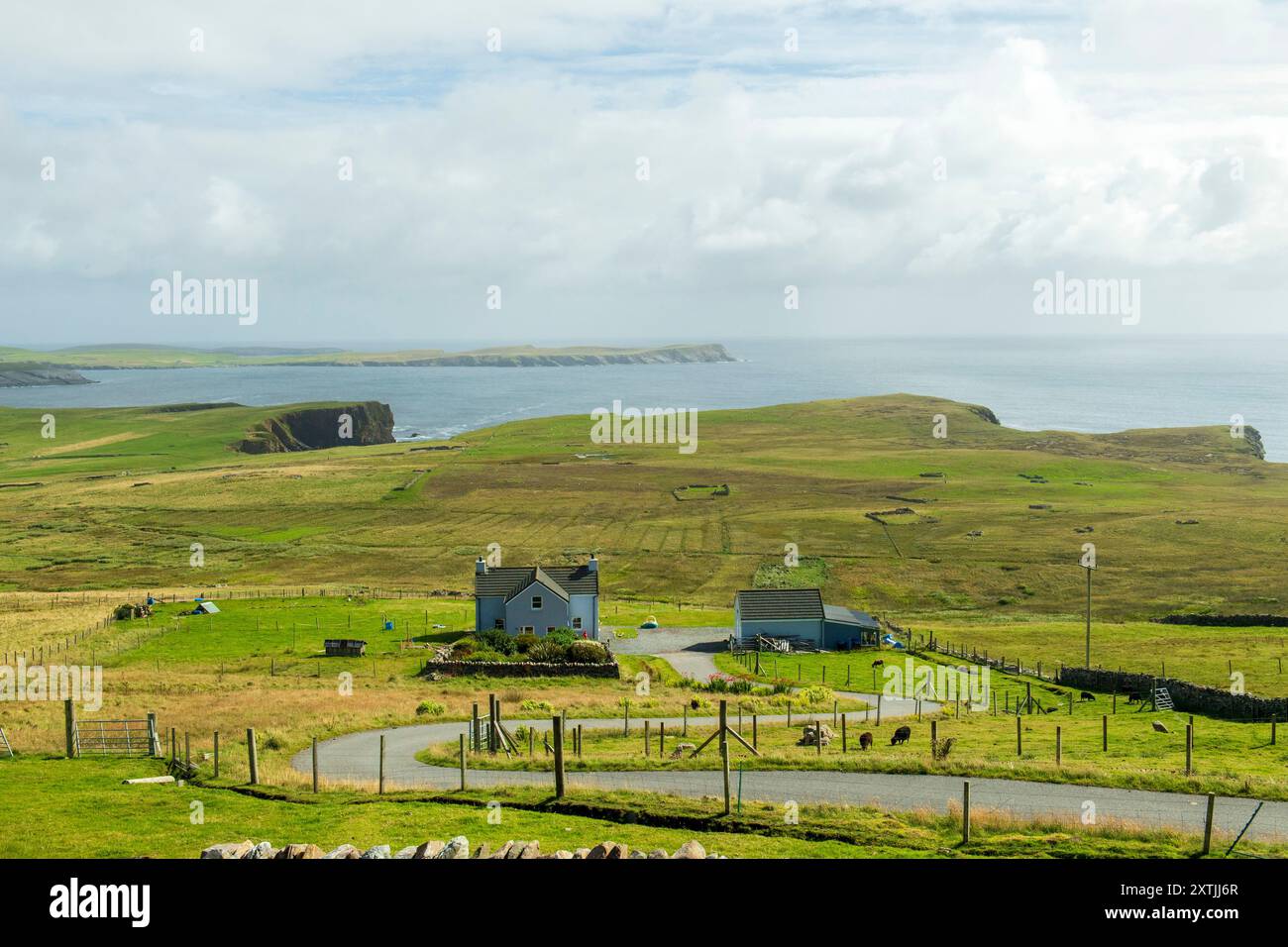 Levenwick village, Shetland—peaceful coastal community with traditional ...
