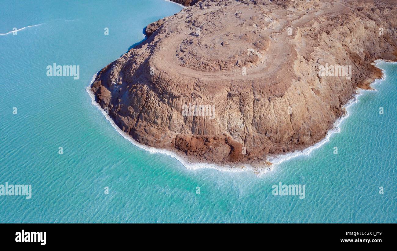 Aerial View to the Blue Salty Lake Assal, Djibouti Stock Photo - Alamy