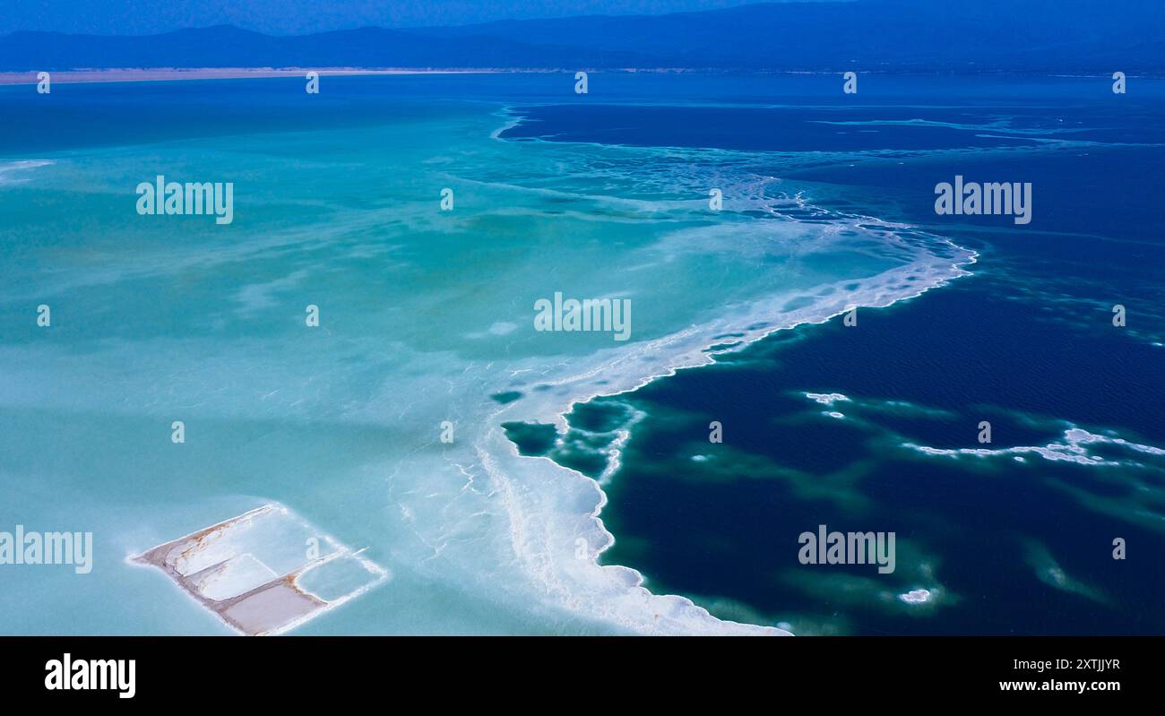 Aerial View to the Blue Salty Lake Assal, Djibouti Stock Photo - Alamy
