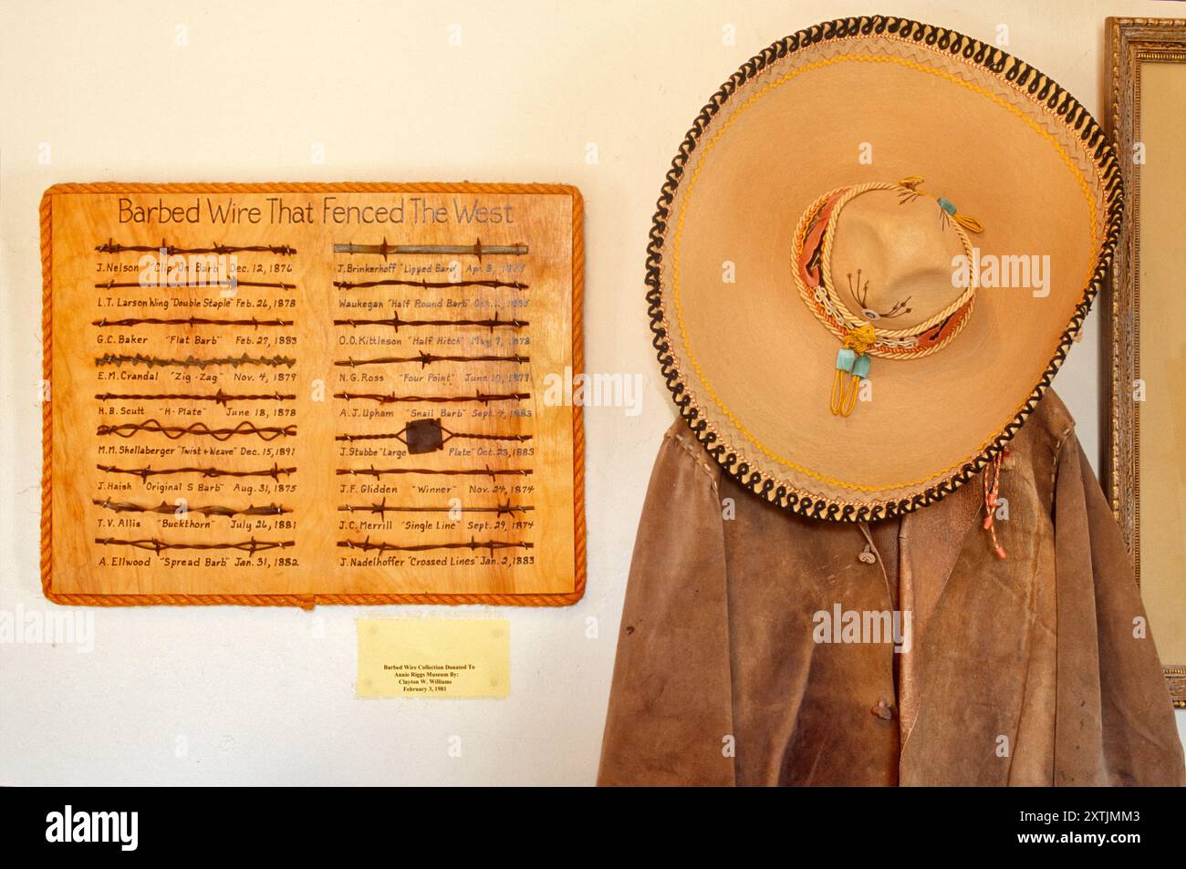Barbed wire exhibit, Anne Riggs Memorial Museum in Fort Stockton ...