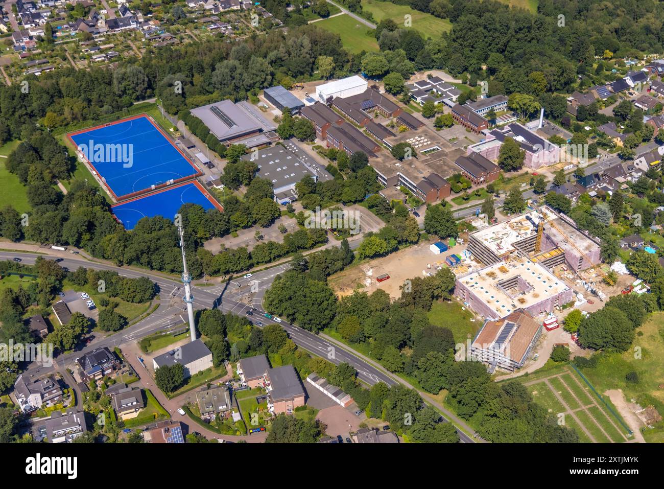 Luftbild, Hiesfeld Schulzentrum mit Gesamtschule, Hauptschule und ...