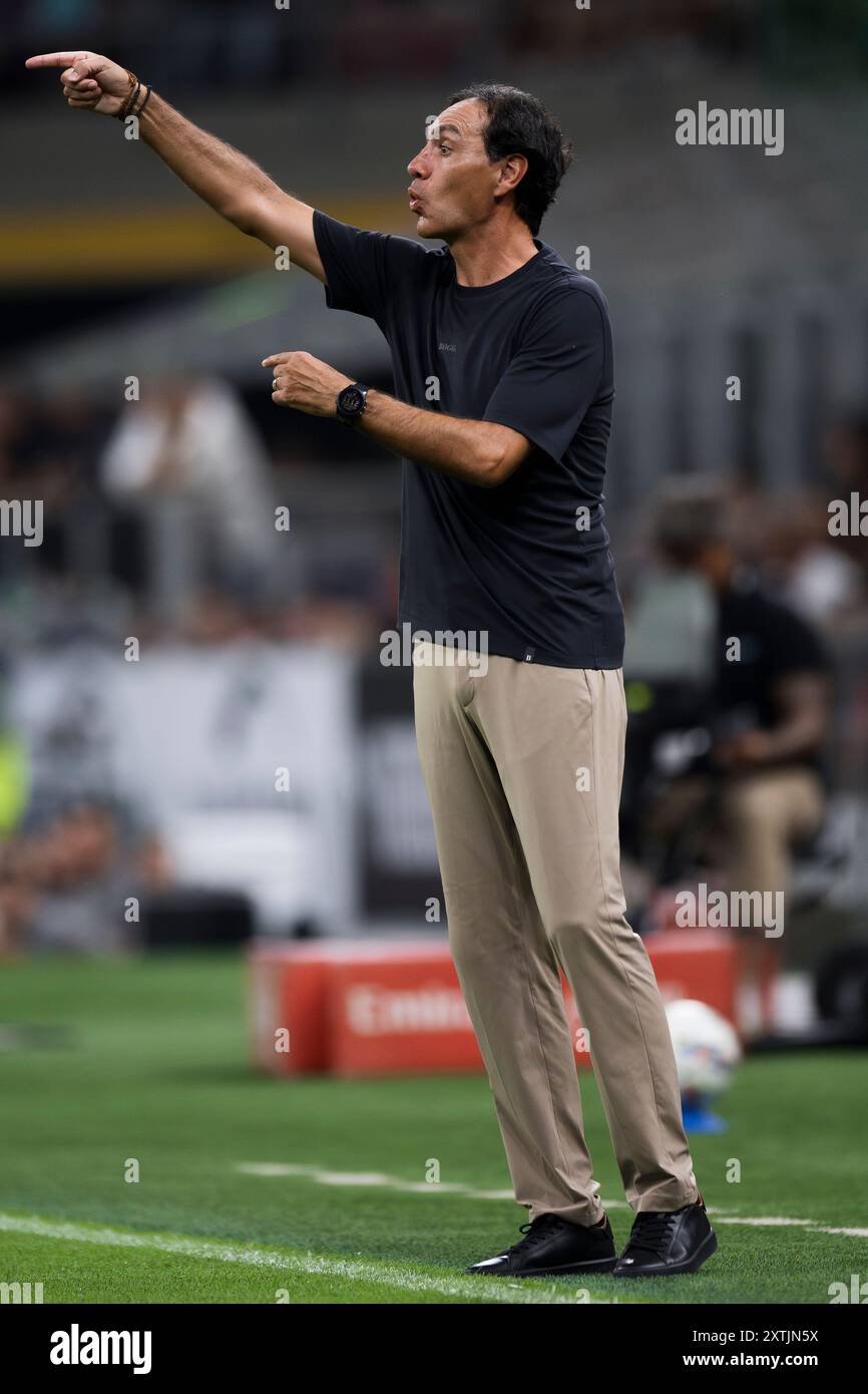 Milan, Italy. 14 August 2024. Alessandro nesta, head coach of AC Monza ...