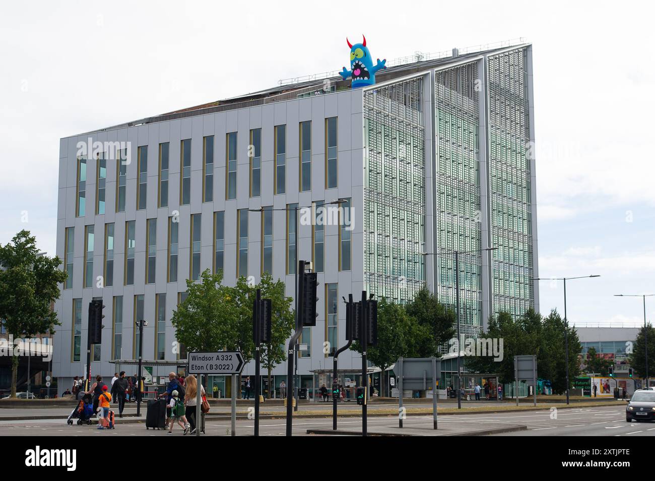 Slough, UK. 15th August, 2024. Slough Town Centre in Berkshire was ...