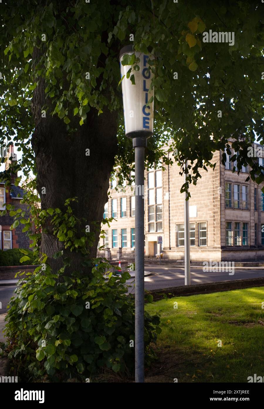 Police sign in the centre of Kirkcaldy, Scotland Stock Photo - Alamy