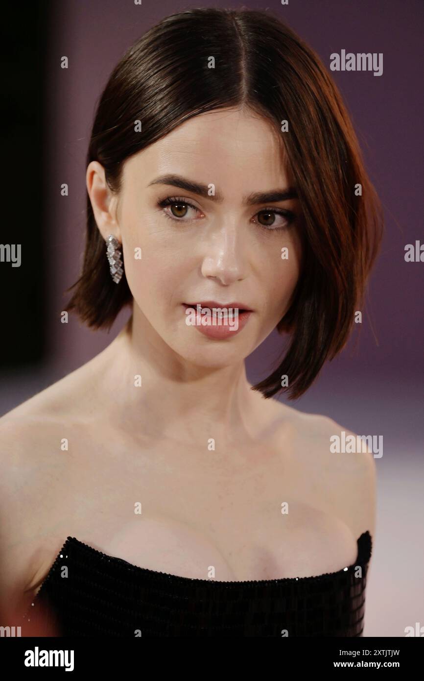 LOS ANGELES, CALIFORNIA - AUGUST 14: Lily Collins attends the Premiere ...