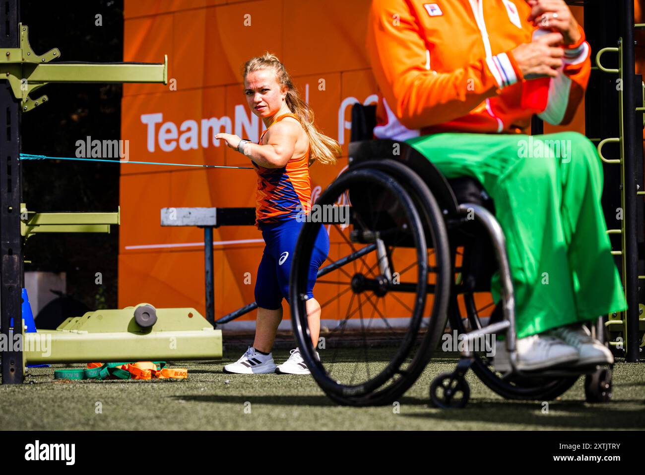 ARNHEM - 15/08/2024, Lara Baars during the training of the Paralympic ...