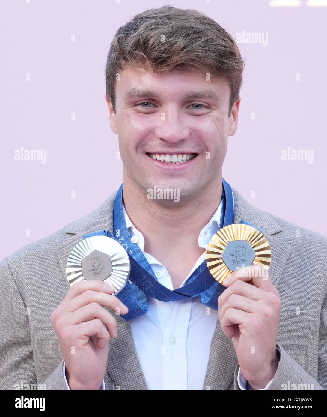 Los Angeles, USA. 14th Aug, 2024. Bobby Finke arrives at the Netflix's ...